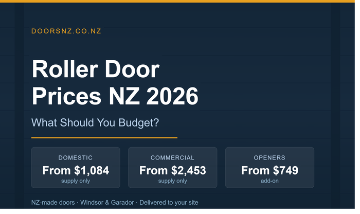 Roller Door Prices NZ 2026 | What to Budget | DoorsNZ